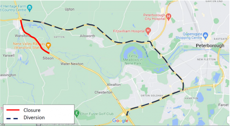 Roadwork information: A1 Wansford to Stibbington – bridge surveys and ...